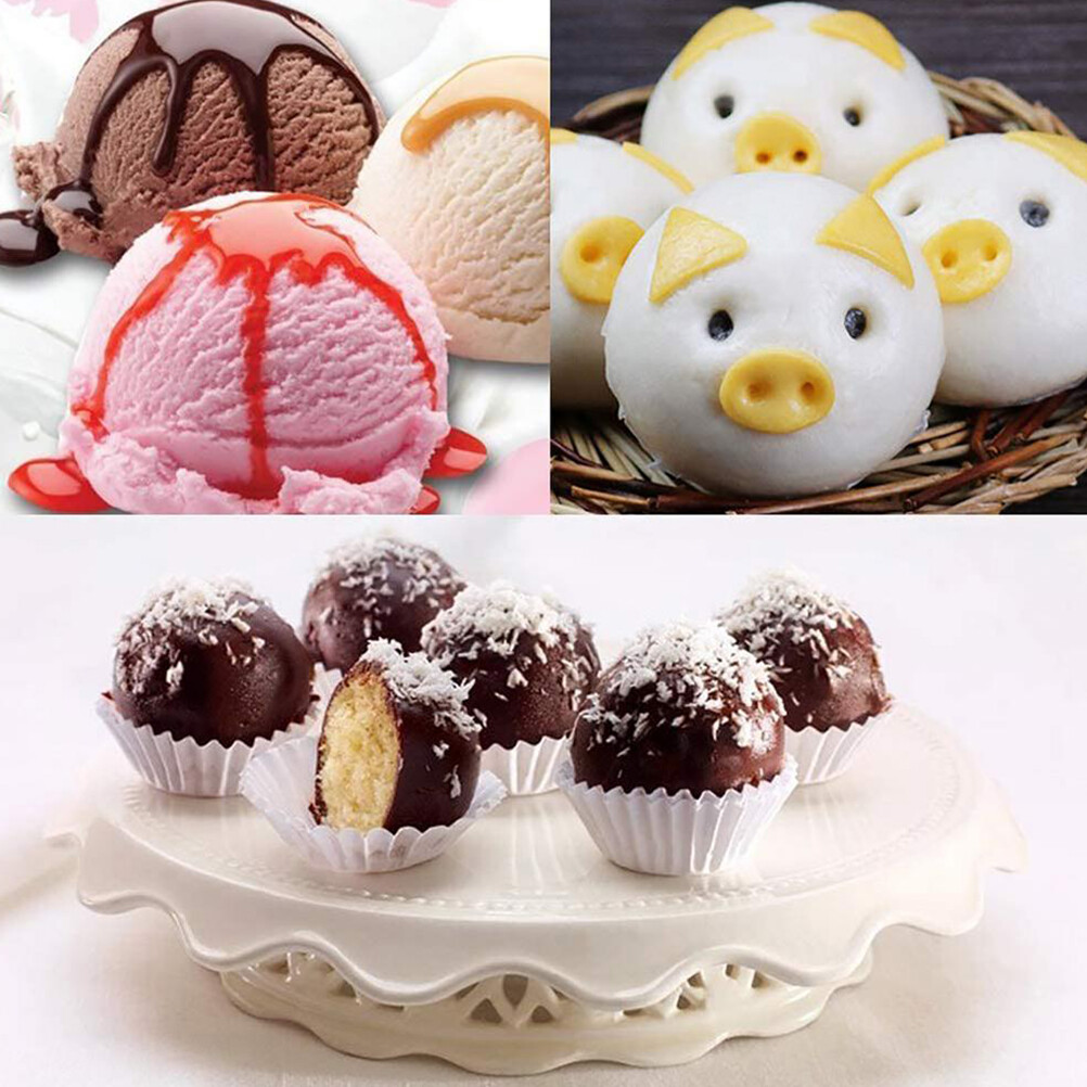 5-Cavity Semi Sphere Silicone Mold Baking Mold for Chocolate Cake Jelly ...