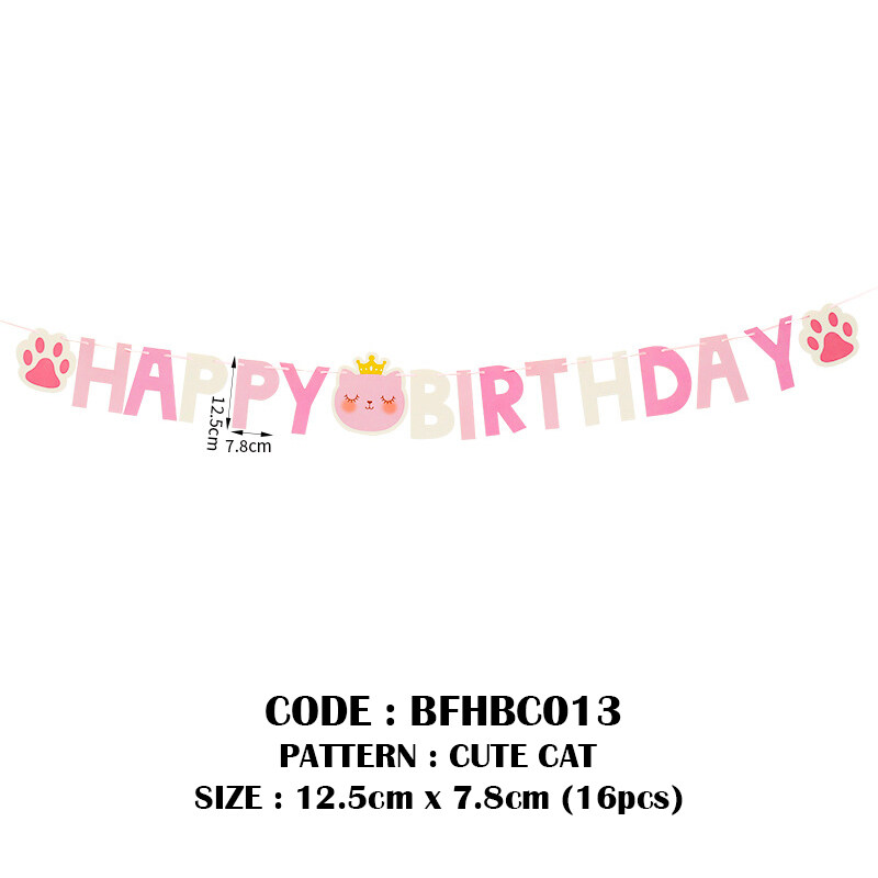[PANDA] Banner Flag Happy Birthday Cartoon Fish Tail Flag Bendera Panji ...