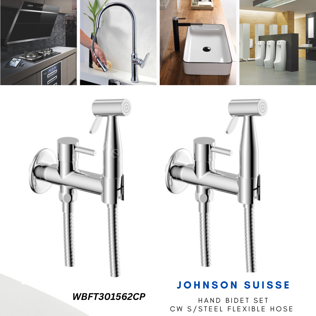JOHNSON SUISSE WBFA301562CP CHROME BATHROOM HAND BIDET SET COME WITH 1 ...