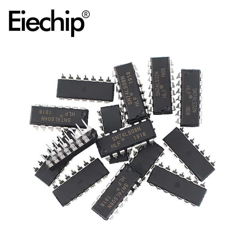 SN74LS00 SN74LS02 SN74LS04 SN74LS08 SN74LS32ตรรกะ DIP IC วงจรรวมอิเล็กทรอนิกส์ชิปสำหรับ NAND การ ...
