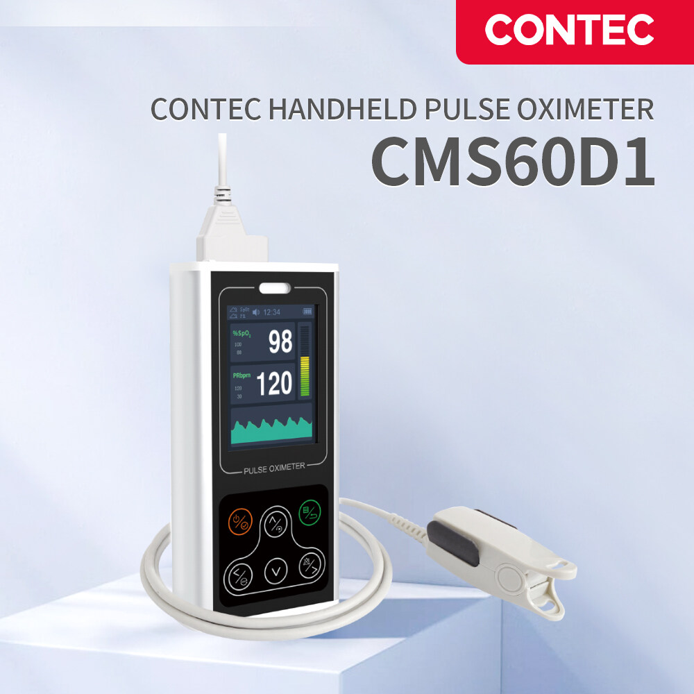 CONTEC CMS60D1 24hours Handheld Pulse Oximeter Rechargeable Blood ...