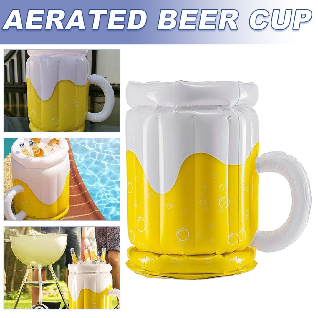 BOKALI 1PC Large Inflatable Beer Ice Bucket Cooler Float Beverage Mug ...