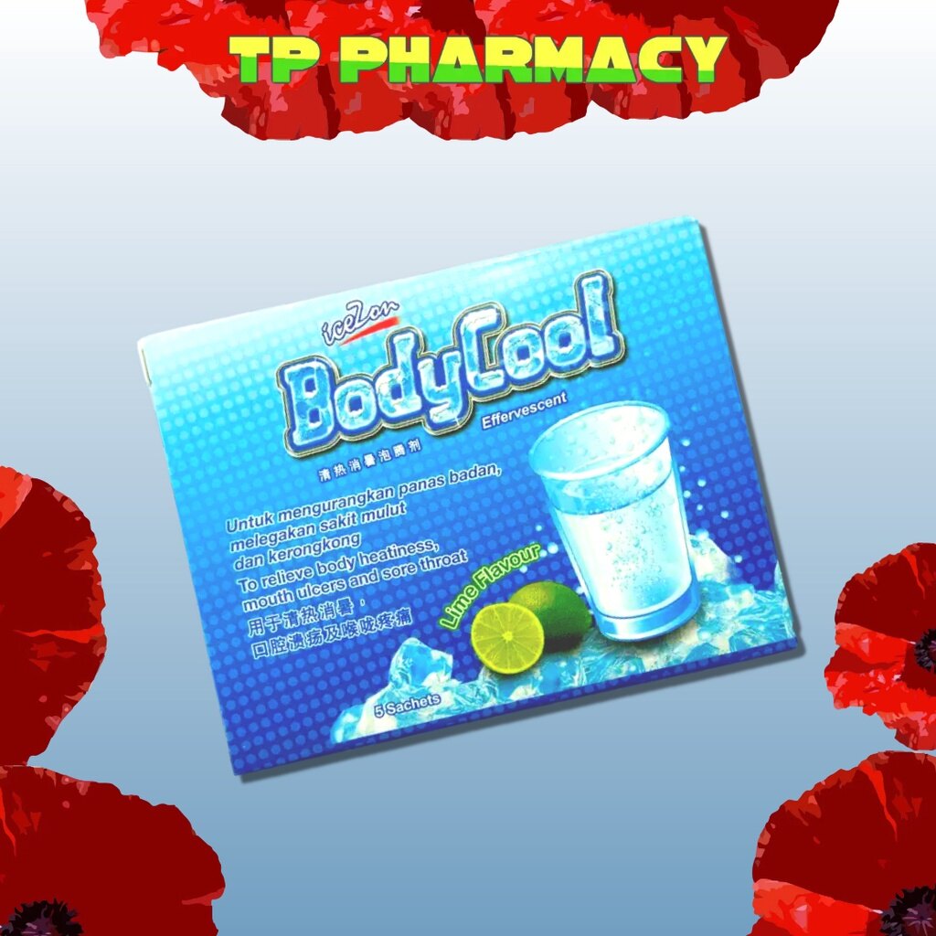 ICEZONE BODYCOOL EFFERVESCENT SAC 5'S (For Body Heatiness, Mouth Ulcer ...