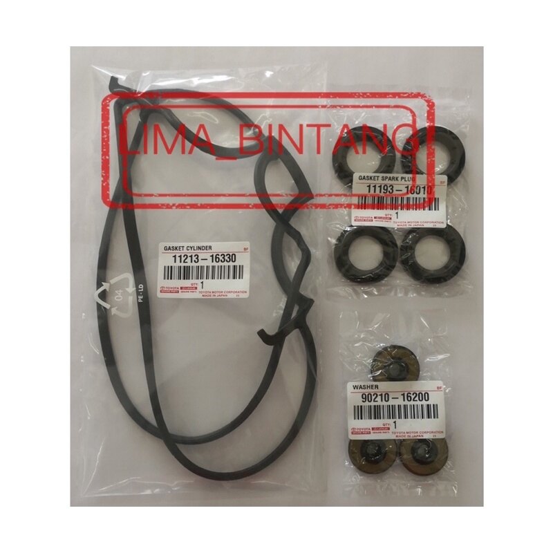 Valve Cover Gasket with Plug Seal & Valve Cover Bush Toyota Levin 20V ...