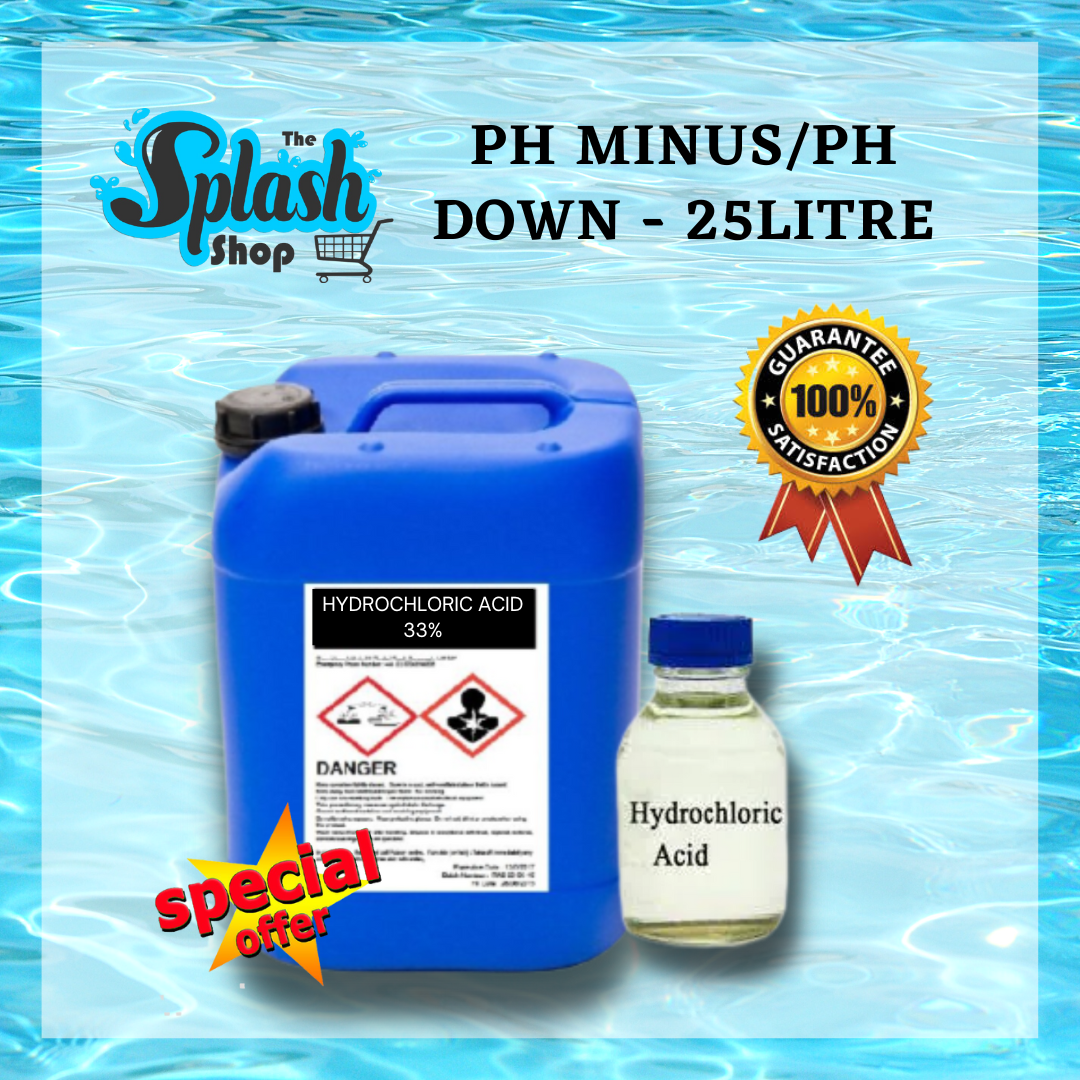 𝐒𝐏𝐋𝐀𝐒𝐇 - [𝐑𝐄𝐀𝐃𝐘 𝐒𝐓𝐎𝐂𝐊] Swimming Pool Hydrochloric acid 33% / pH Down ...