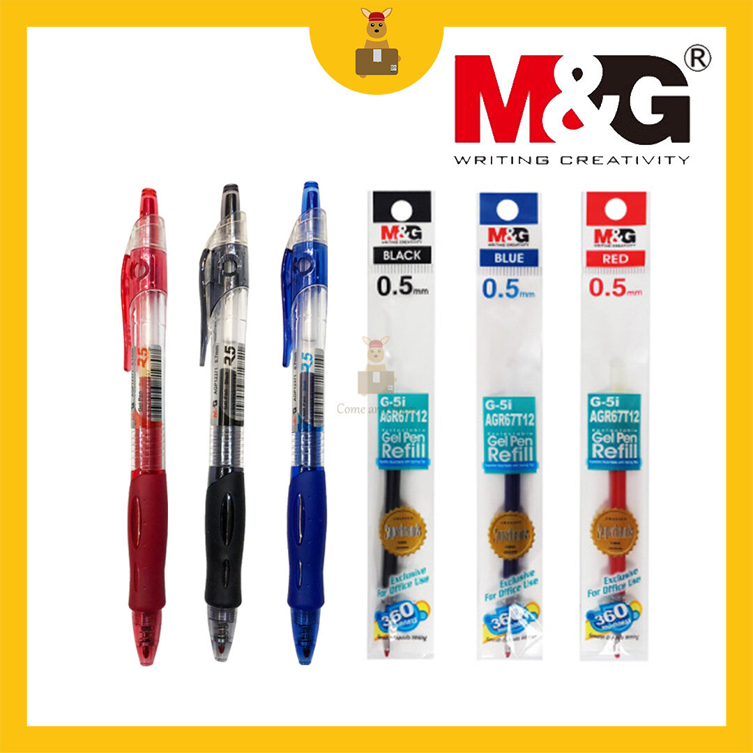 M&G R3/R5 Retractable Gel Pen 0.5 / 0.7mm Bullet Nib (Per Pcs) M&G Gel ...