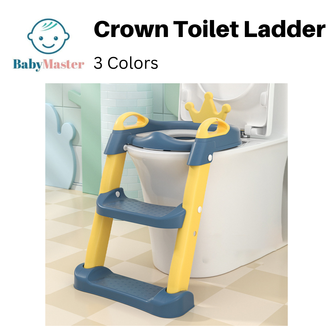 Crown Design Kids Toilet Bowl Potty Ladder/ Training Seat with ...