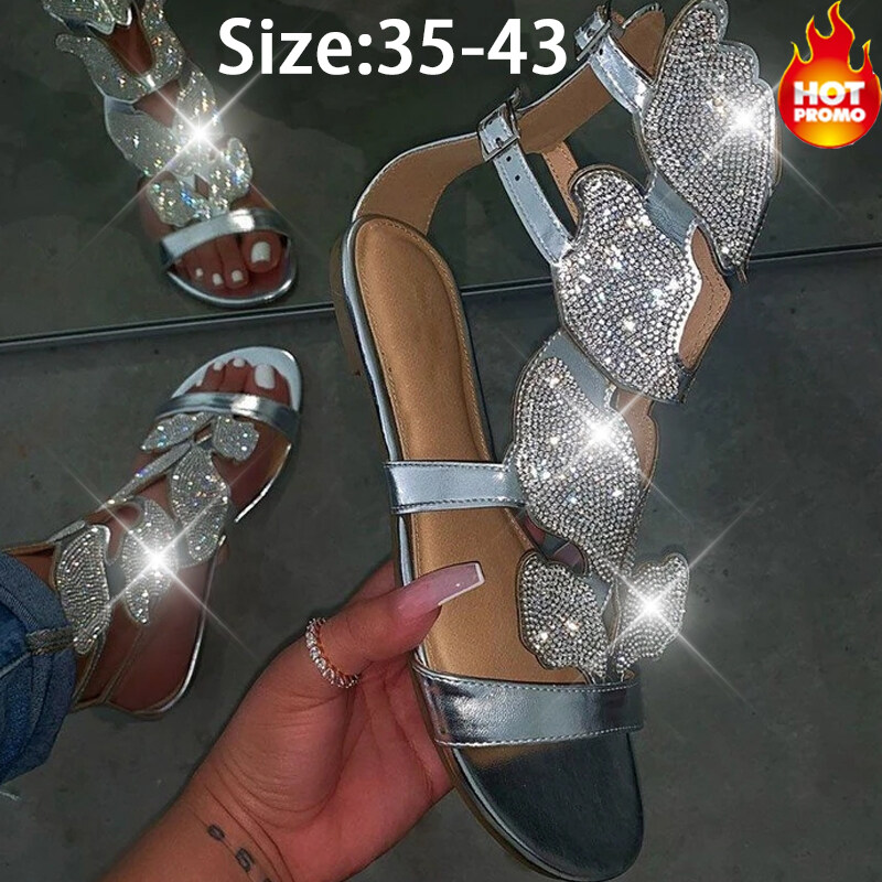 Rhinestone New Women Spring/summer New Soft-slip Non-slip Sandals Foam ...