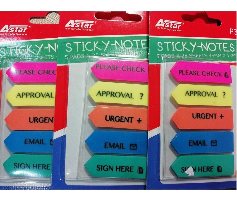 ASTAR STICKY NOTES P33 45MMX13MM | Lazada