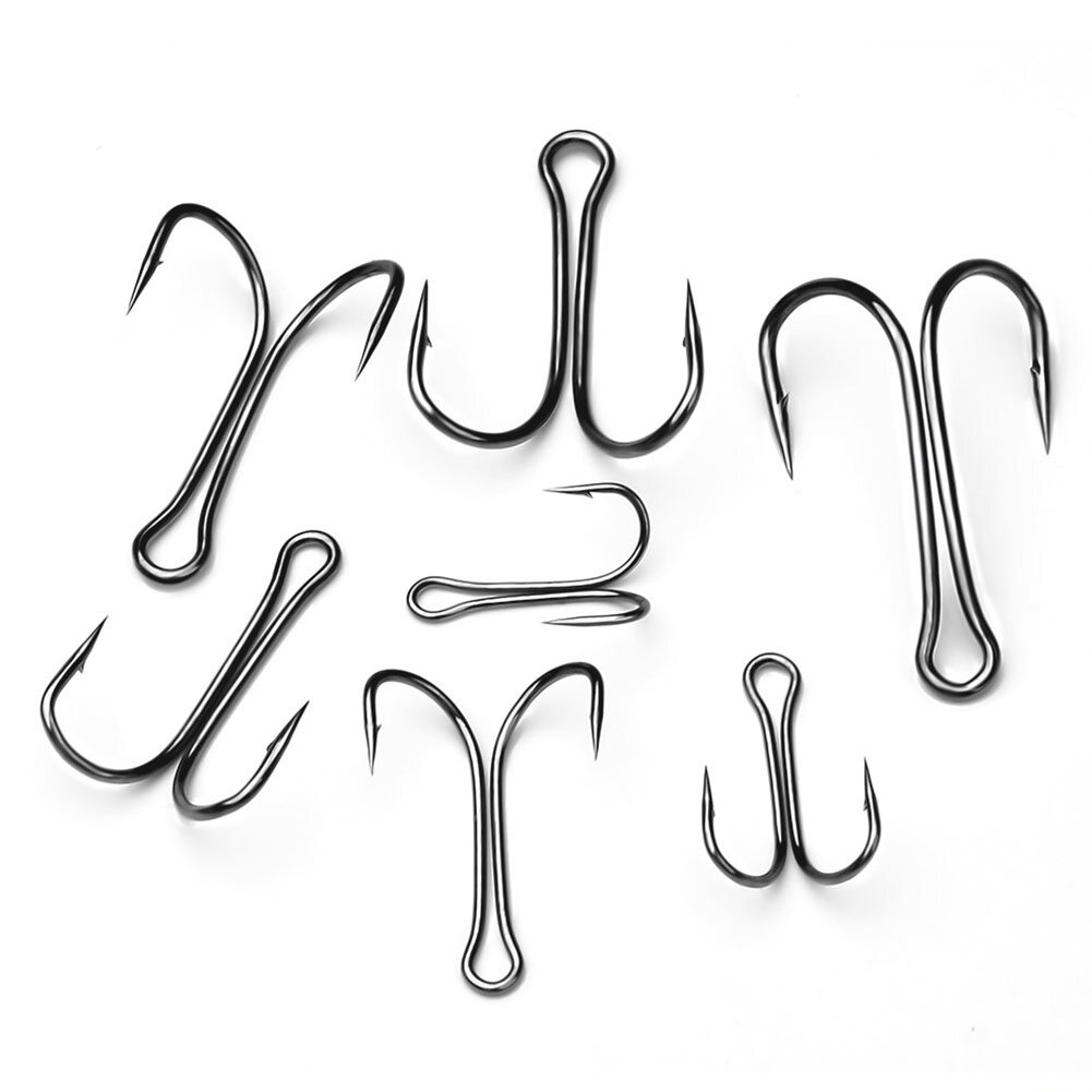 Potenr 50ชิ้น/แพ็ค Double Hook Luya Hook With Barb Anchor Hook Fishing ...