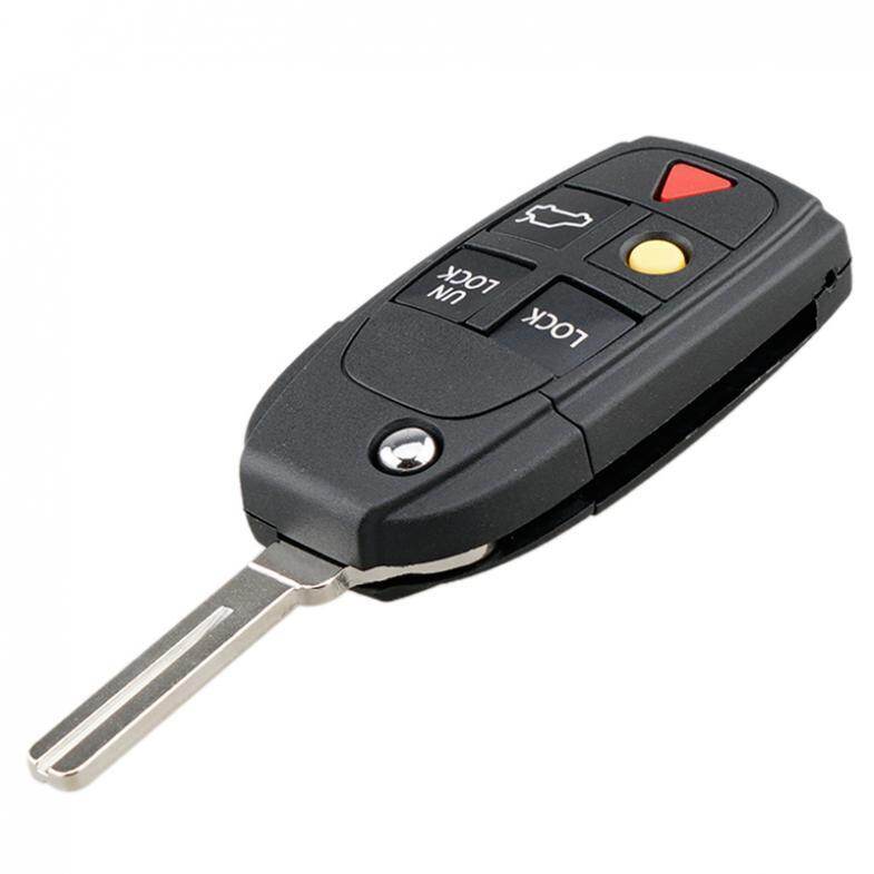 Flip Key Shell Fit สำหรับ VOLVO S60 S80 V70 XC70 XC90 5ปุ่มรีโมท Fob ...