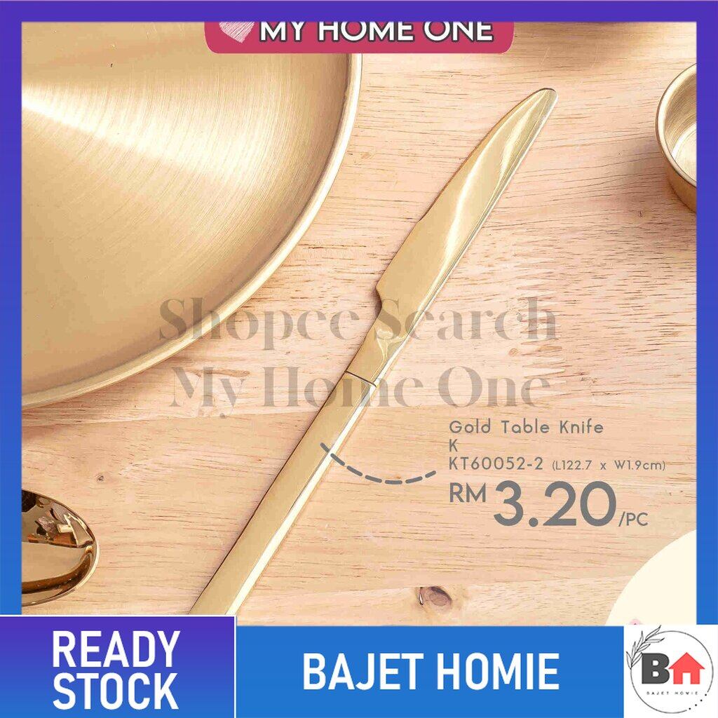 Stainless Steel Gold Cutleries Tableware Fork Knife Spoon Teaspoon ...