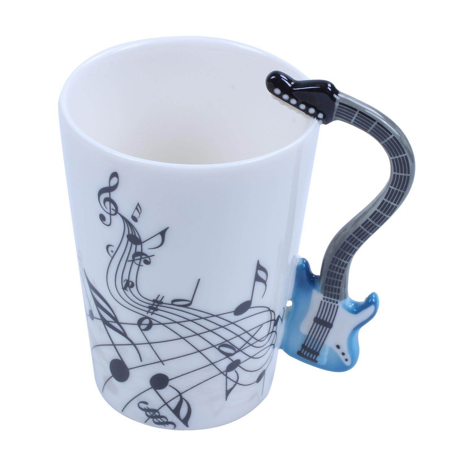 300ML Guitar Cup Music Note Ceramic Acoustic Coffee Milk Tea Mug Gift ...