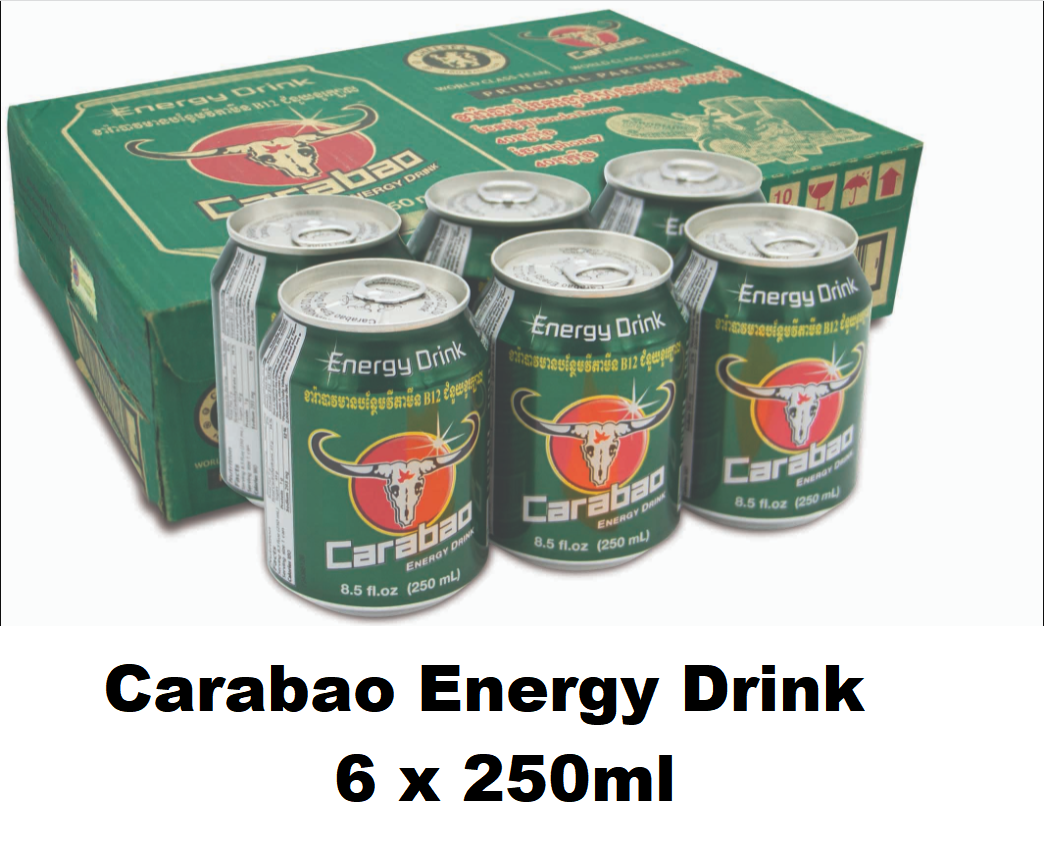 Carabao Energy Drink Original (Karabao) 6 x 250ml | Lazada