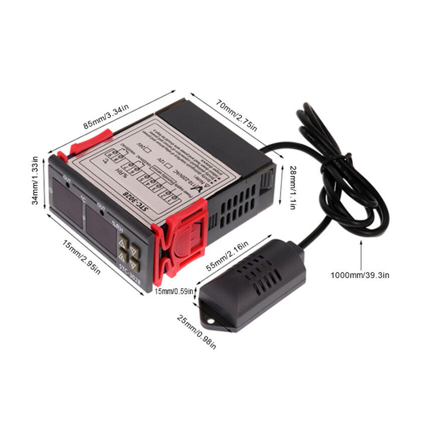 STC-3028 ควบคุมอุณหภูมิดิจิตอลหน้าจอแสดงผลแบบ dual เทอร์โมกับ IC Probe ...