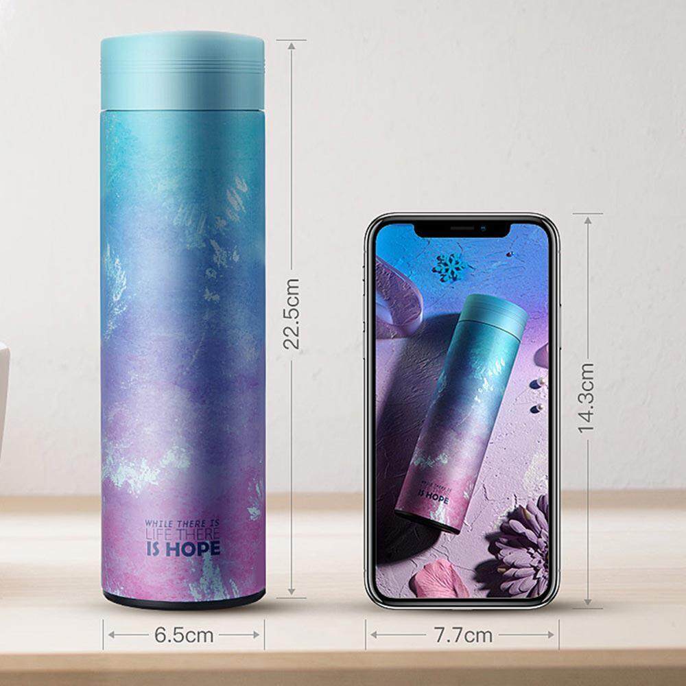 FlyUpward 500ML Vacuum Insulate Water Bottle 304 Stainless Steel Cartoon Printed Leakproof ...