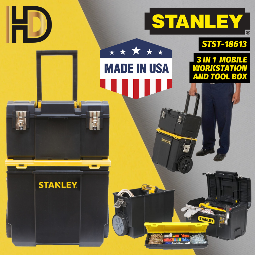 STANLEY 3 IN 1 Detachable Tool Box Mobile Work Center / STANLEY ...
