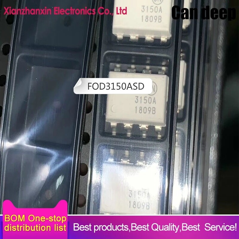 5Pcs FOD3150ASD 3150A Gate Drive Photoelectric Coupler Light Coupling Patch SOP8ใหม่ Original ...