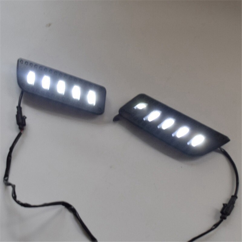 1Pair Car Front Led Daytime Running Lights Daylight Fog Lights for Ford ...