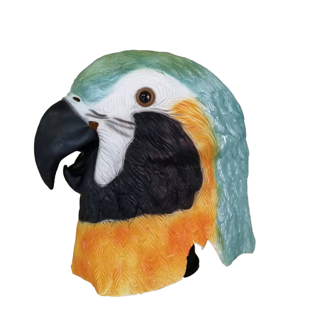 Novelty Parrot Mask Latex Rubber Animal Bird Headpieces For Halloween ...