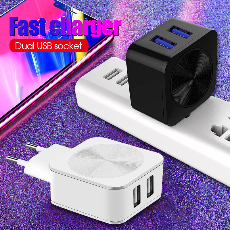 Wall Charger for Android Apple ios iPad Fast Charger Adapter 2A Double ...