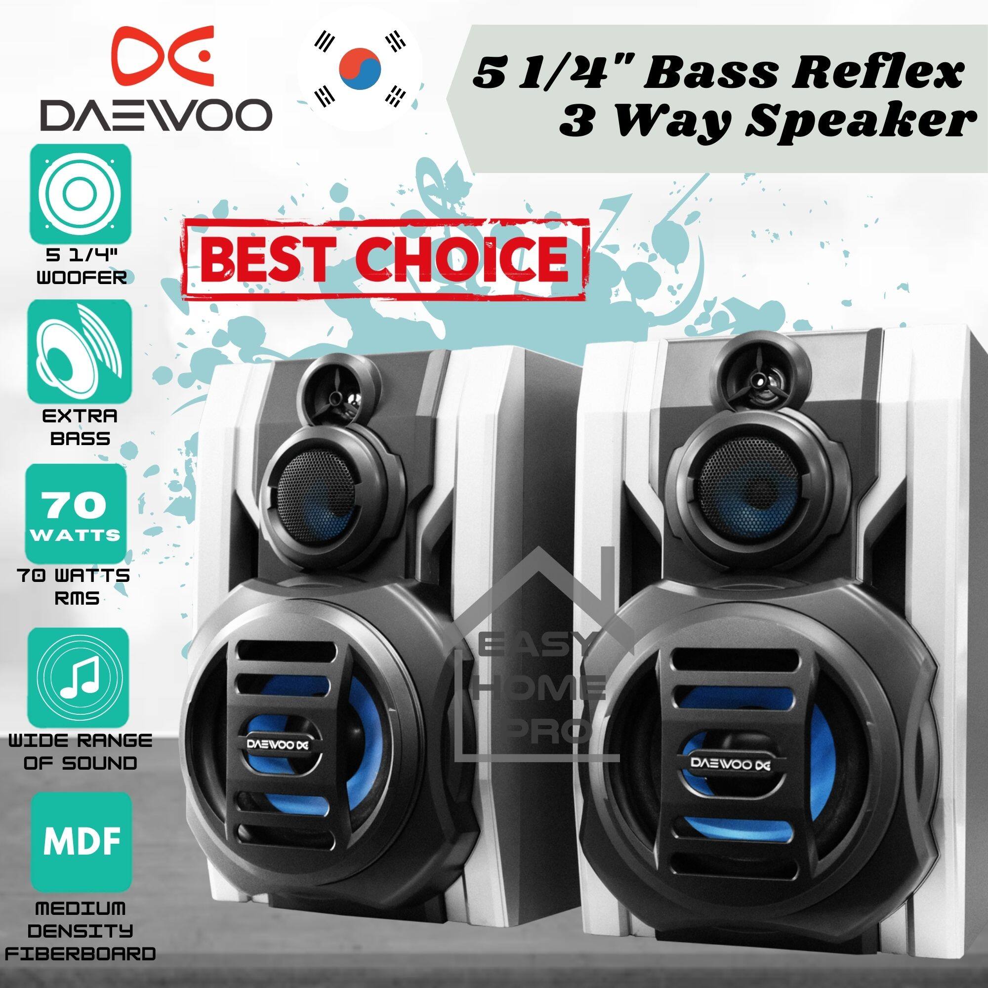 DAEWOO SP-UX-645U 5.25" Passive Speakers Bookshelf Speakers Pair | Home ...