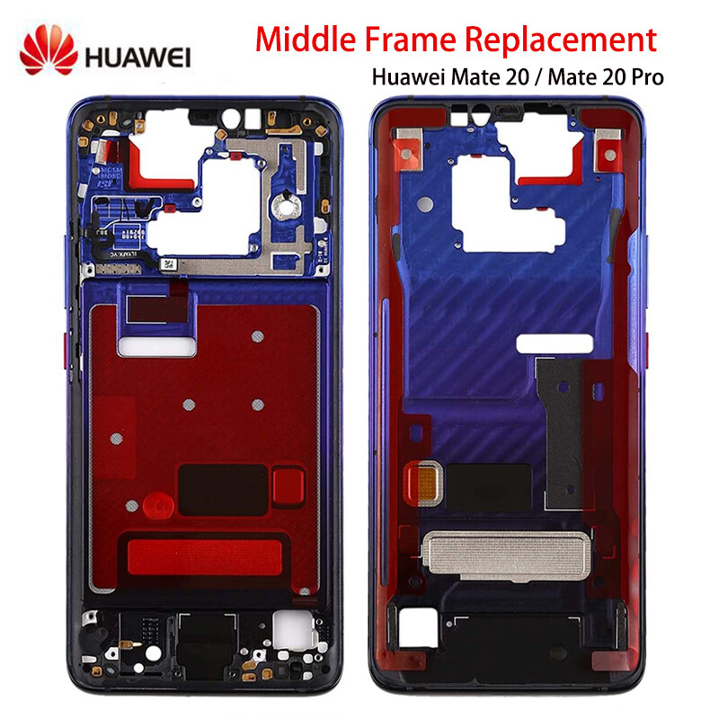 กลางฝาครอบกลางซ่อมสำหรับ Huawei Mate 20 / Mate 20 Pro ฝาครอบกลาง Bezel ...