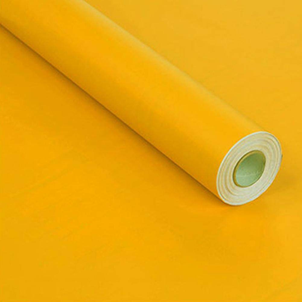 Solid Color Wall Sticker With Glue Wallpaper 45*100CM Living Room ...