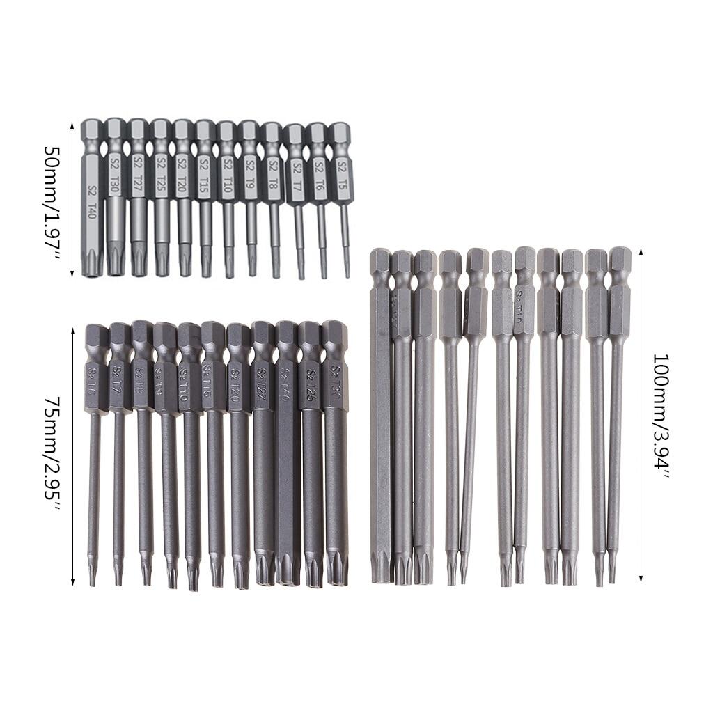 11/12 Pcs Tamper Proof Security Drill Magnetic Bit Set Torx Screwdriver ...