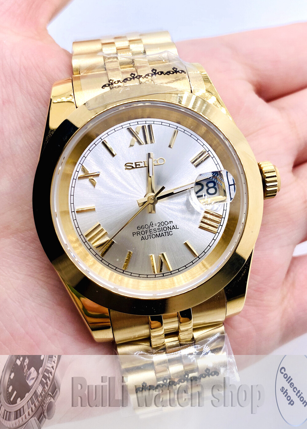 2022 New Watch 36mm Stainless Steel Tooth Ring Pointer Type Japanese ...