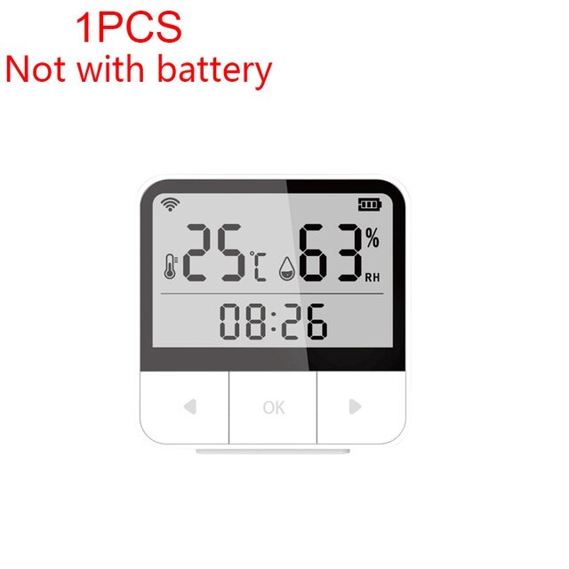 Tuya WIFI Temperature And Humidity Sensor With LCD Display | Lazada