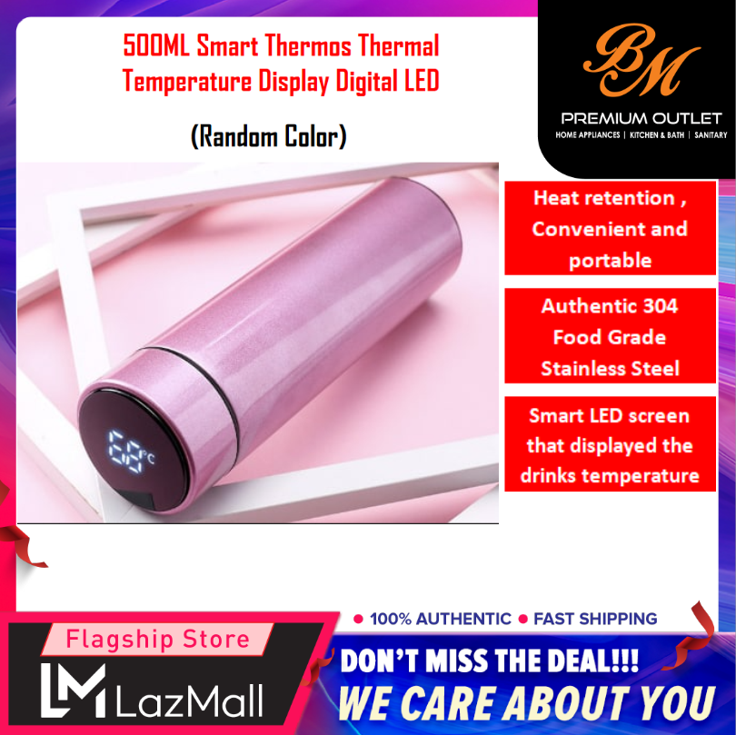 Smart Thermos Thermal Temperature Display Digital LED Vacuum Flask High ...