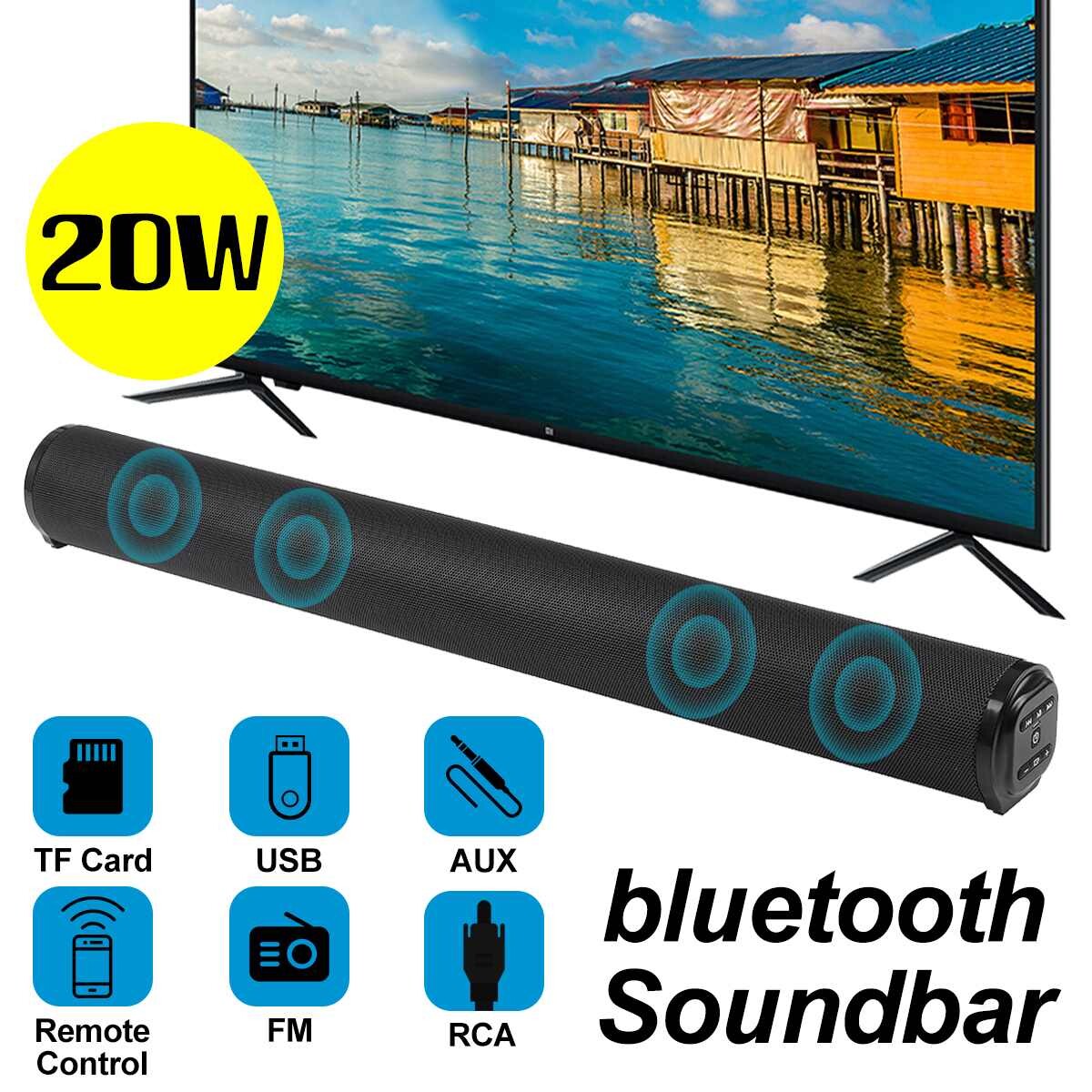 20w Portable Wireless Column Soundbar Bluetooth Speaker Powerful 3D ...
