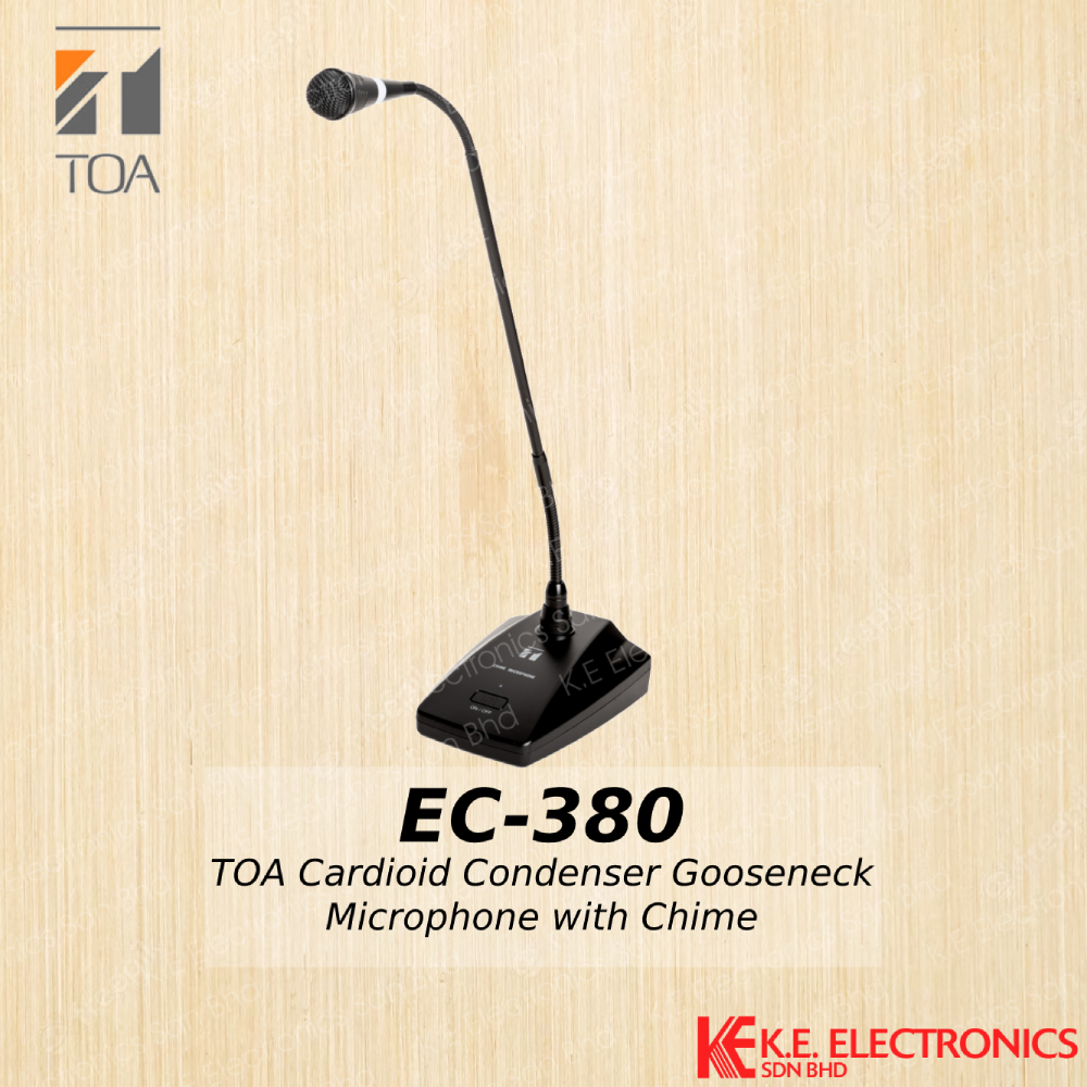 TOA EC-380 Cardioid Condenser Gooseneck Microphone with Electrical ...