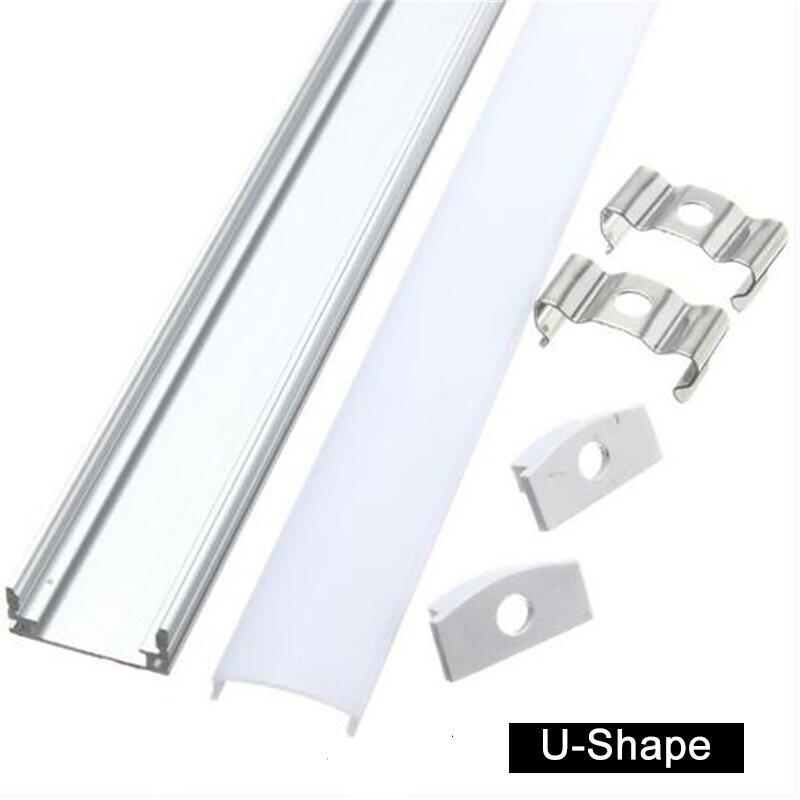100cm U/V/YW Shape Aluminum LED Channel Track Holder 1.8cm Wide Modern ...