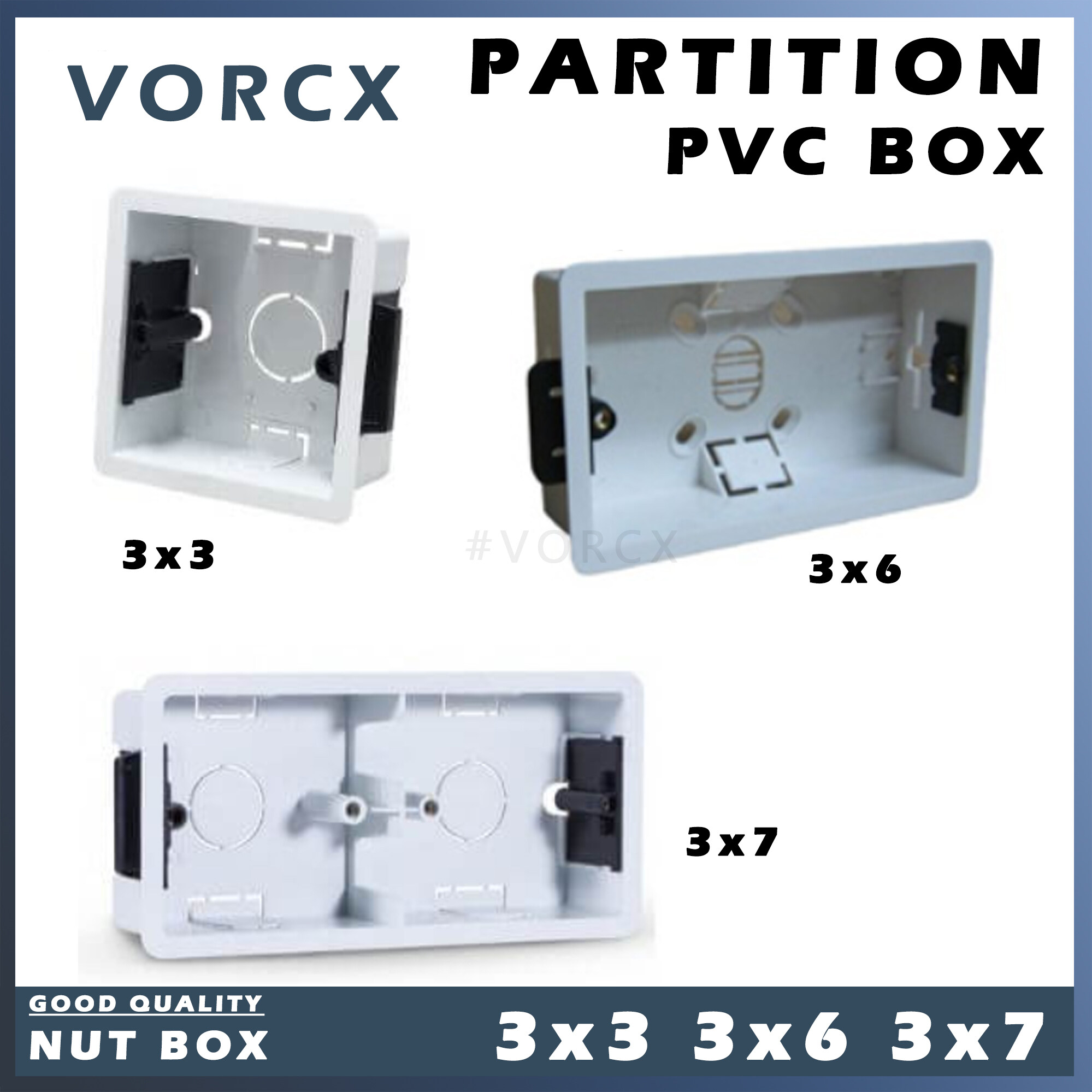 PVC Partition Box 3x3 3x6 3x7 Nut Box | Lazada
