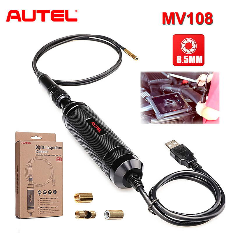 Autel MaxiVideo MV108 Inspection Camera,8.5mm Diameter Video Scope For ...