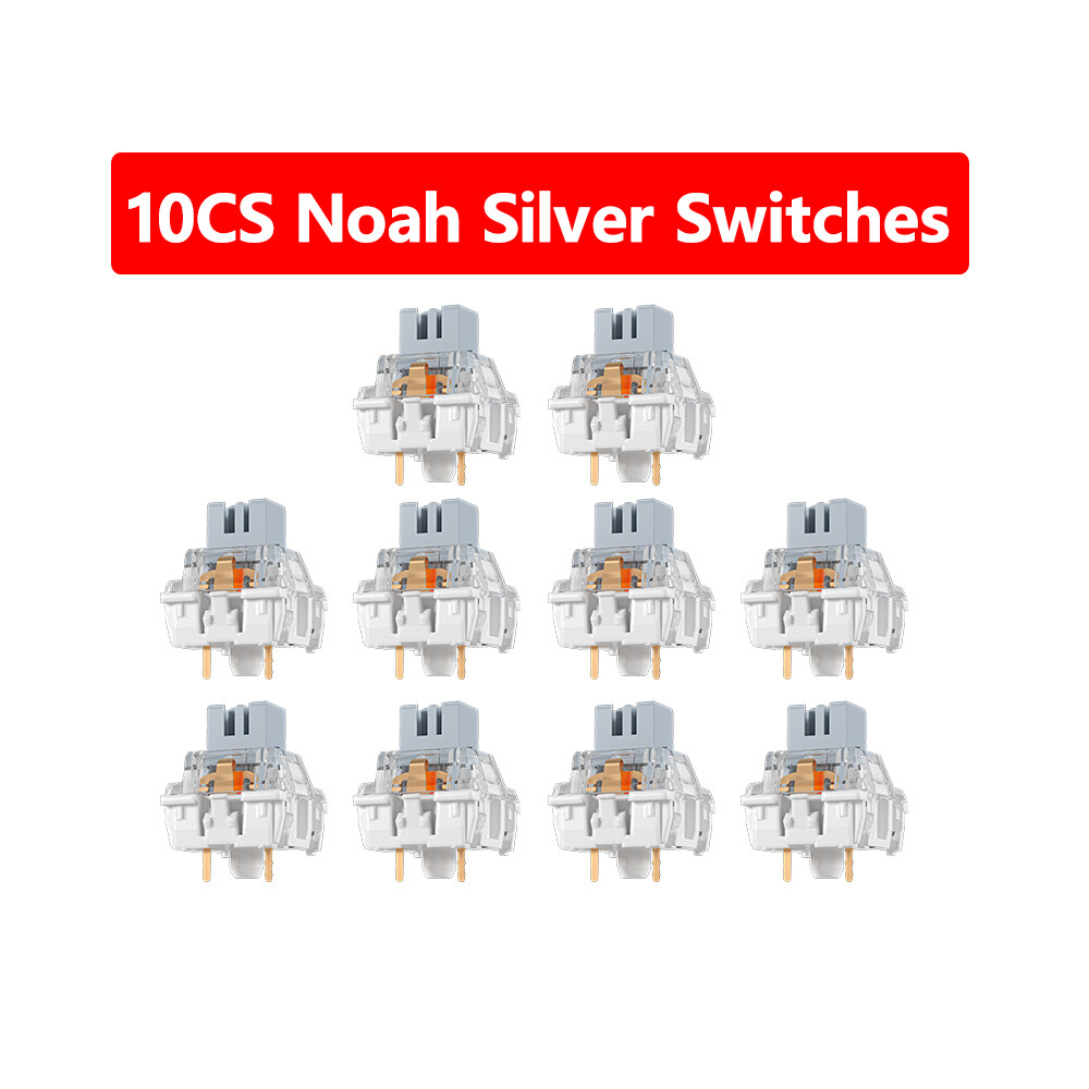 ZIFRIEND 10PCS Noah Silver Switch 3-PIN Mechanical Keyboard Switches ...