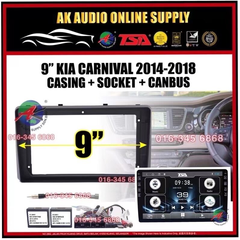 T5 DSP CarPlay TSA Kia Carnival 2014 - 2018 2019 - 2022 Android 9 ...