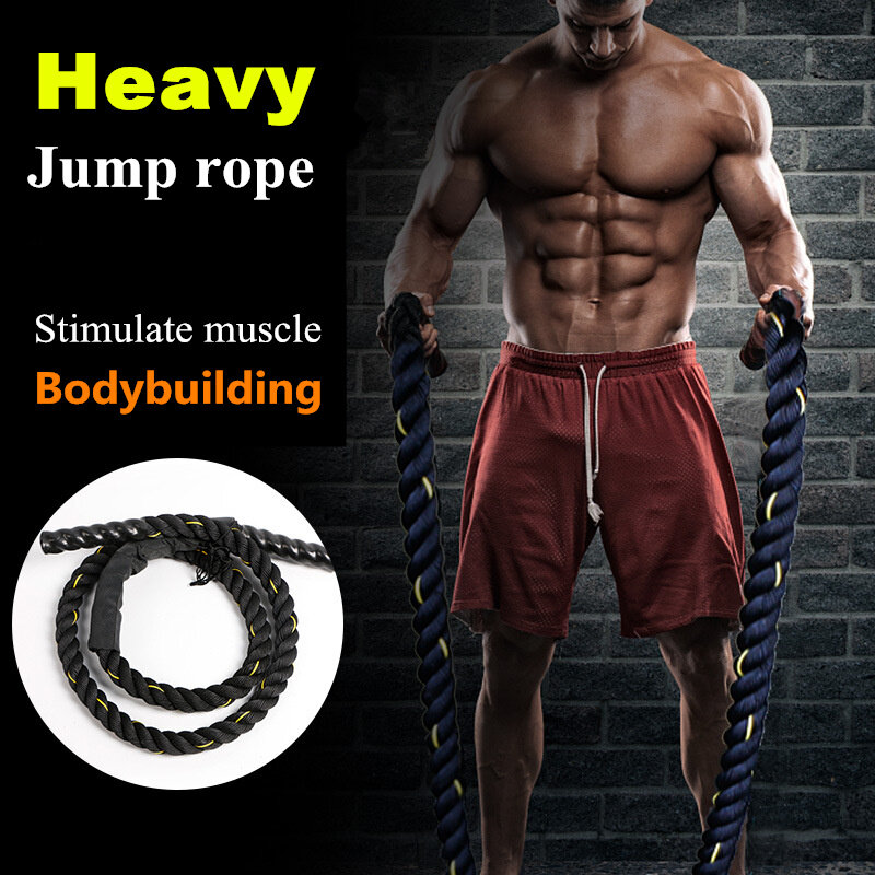 2.8M X 25Mm Heavy Jump Rope Weighted Battle Skipping Ropes Power ...