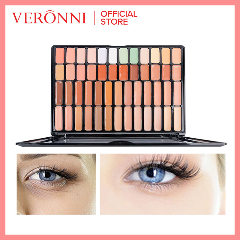 VERONNI 50สีแต่งหน้าเต็มปกมูลนิธิ Corretive ติดทนนานใบหน้า Contouring ...