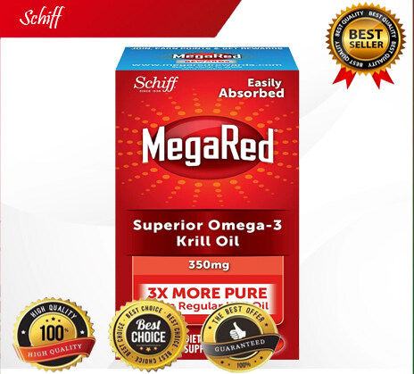 MegaRed Krill Oil 350mg 130 Softgel Omega 3 with EPA, DHA, Astaxanthin ...