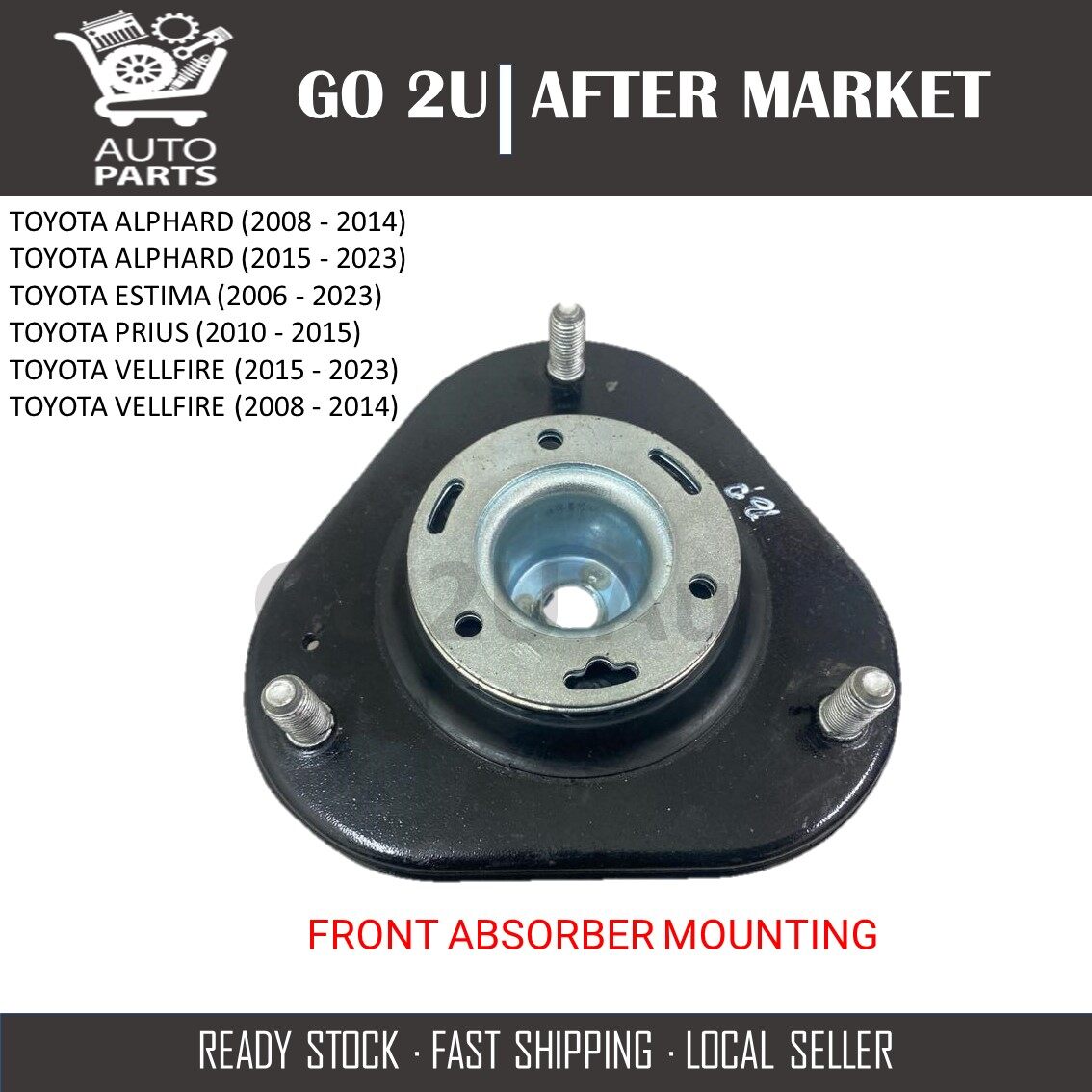 FRONT ABSORBER MOUNTING - 48609-28040 TOYOTA ESTIMA ACR50/ VELLFIRE GGH20 /ALPHARD ANH20 /PRIUS ...