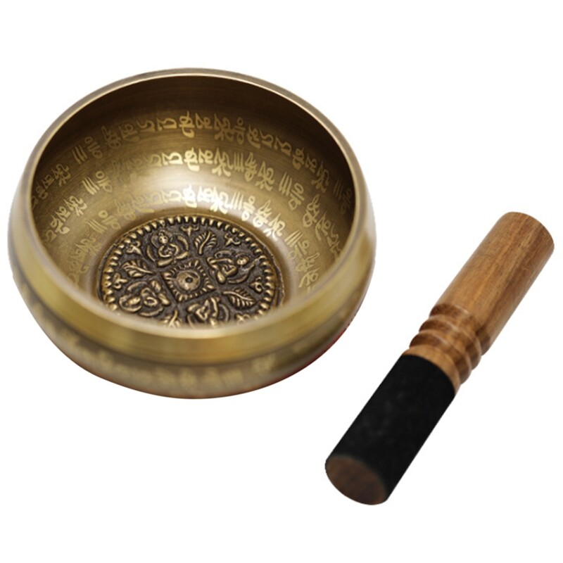 Tibetan Singing Bowls Meditation Set,Sound Chanting Bowl with Mallet ...