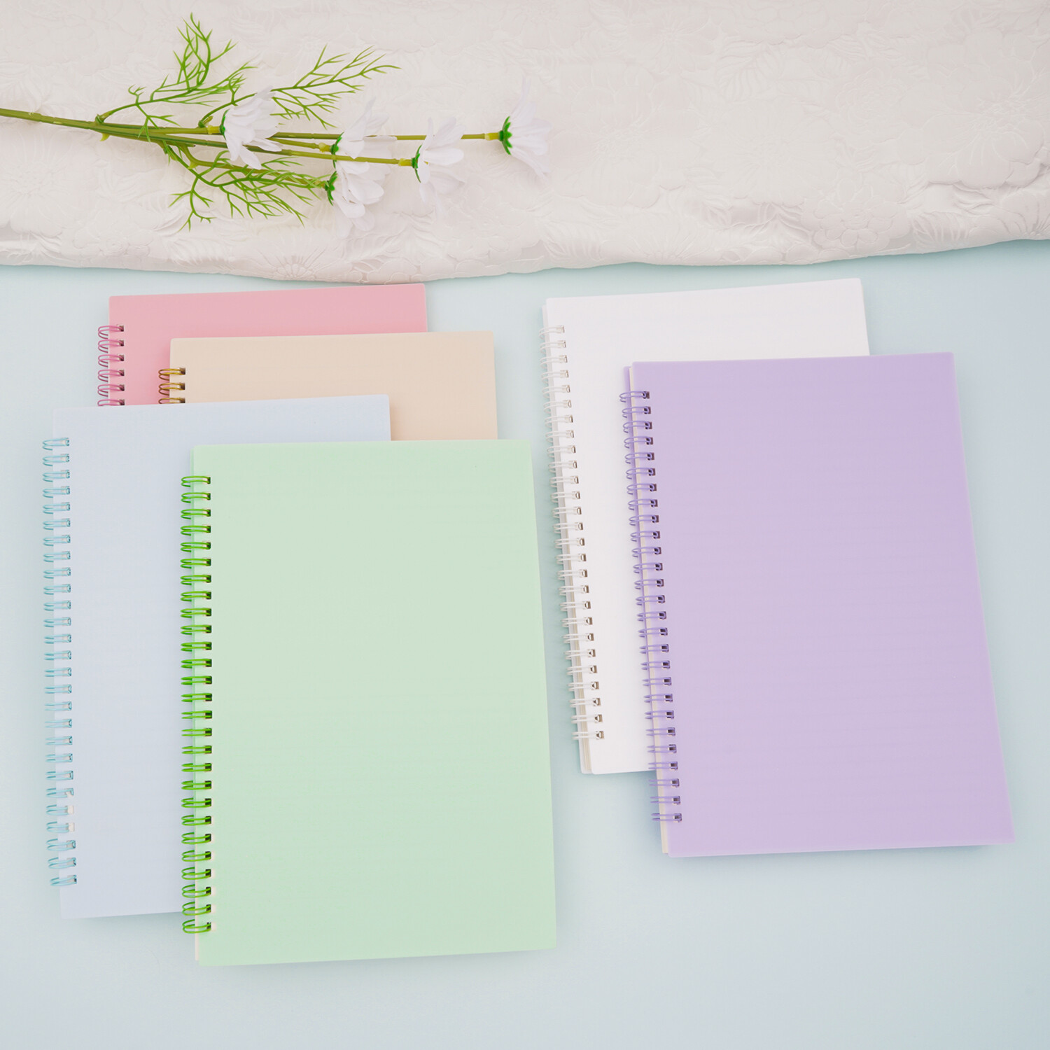 B5 80แผ่น (160หน้า) สีปก PP สมุดบันทึกแบบมีขดลวด - DM4Zls.Selection - ThaiPick