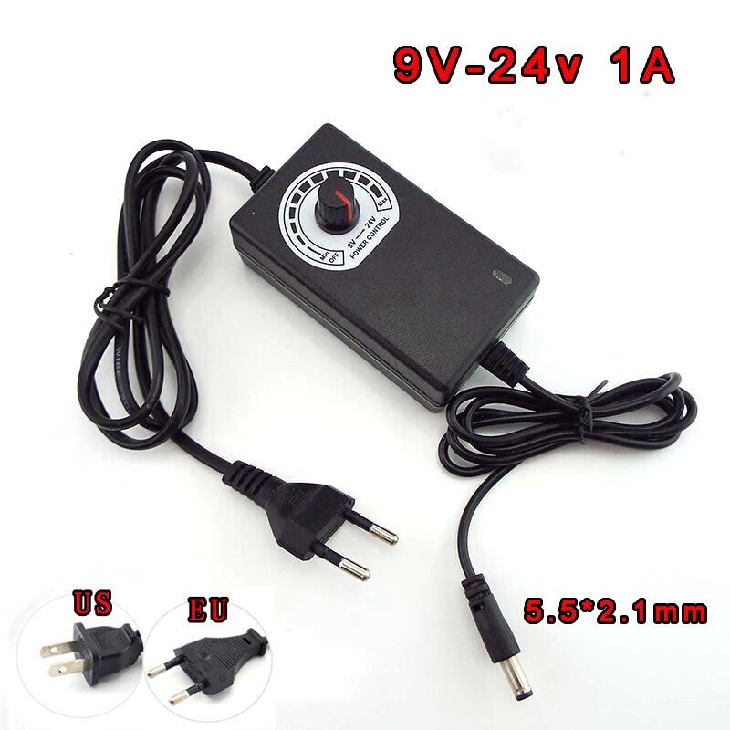 9-24V 1A AC 100-240V to DC Universal Adapter Adjustable Power Supply ...
