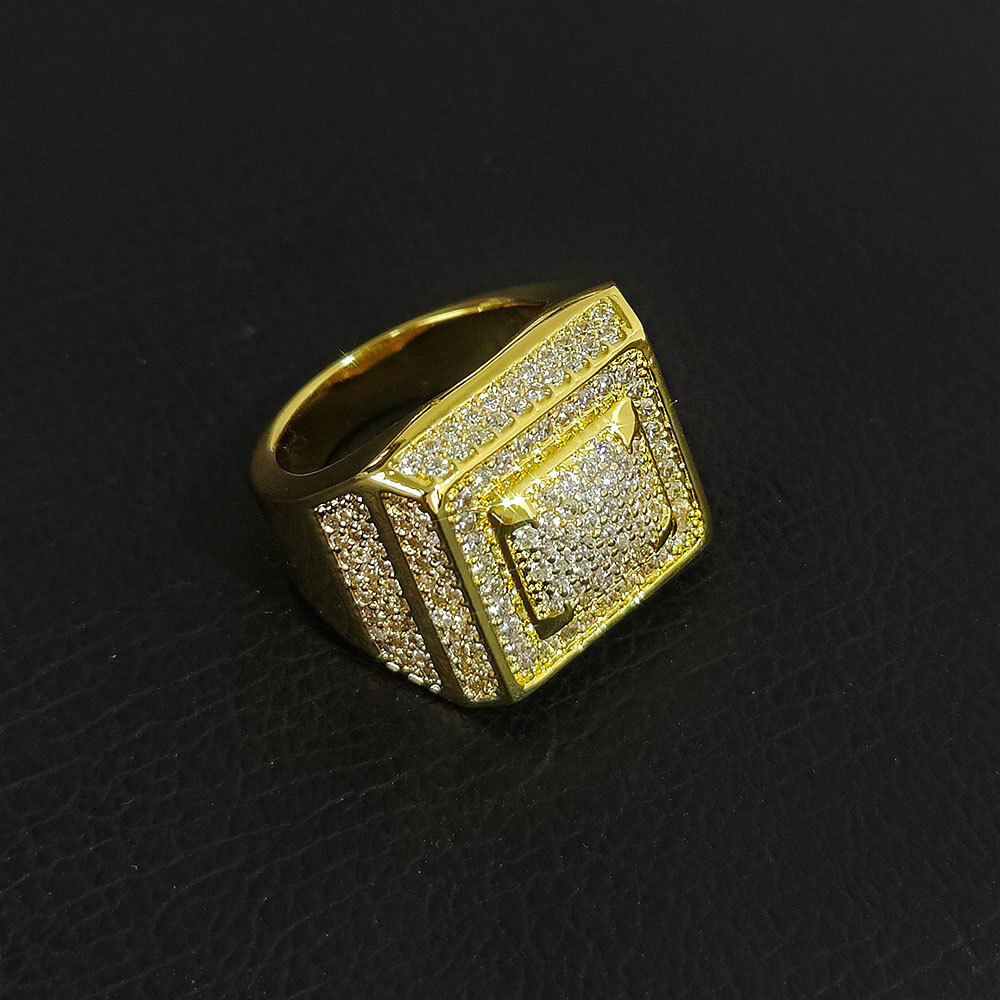 Hip Hop Cuban Ring Square Ring Hip Hop Men 'S Ring Fashion Jewelry ...