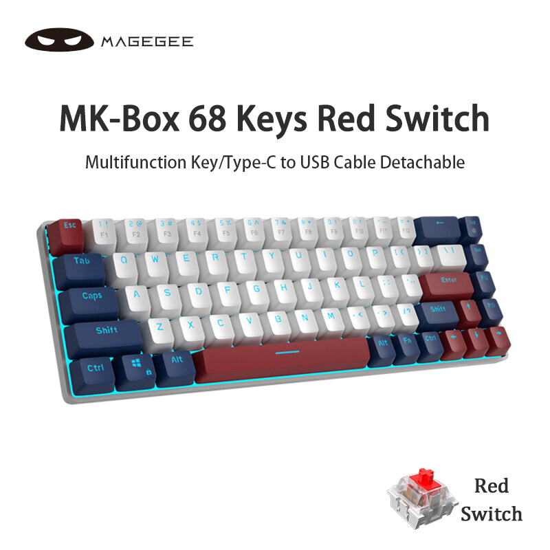 MageGee MK-Box 60% Mechanical Keyboard Wired/Wireless Gaming Keyboard ...
