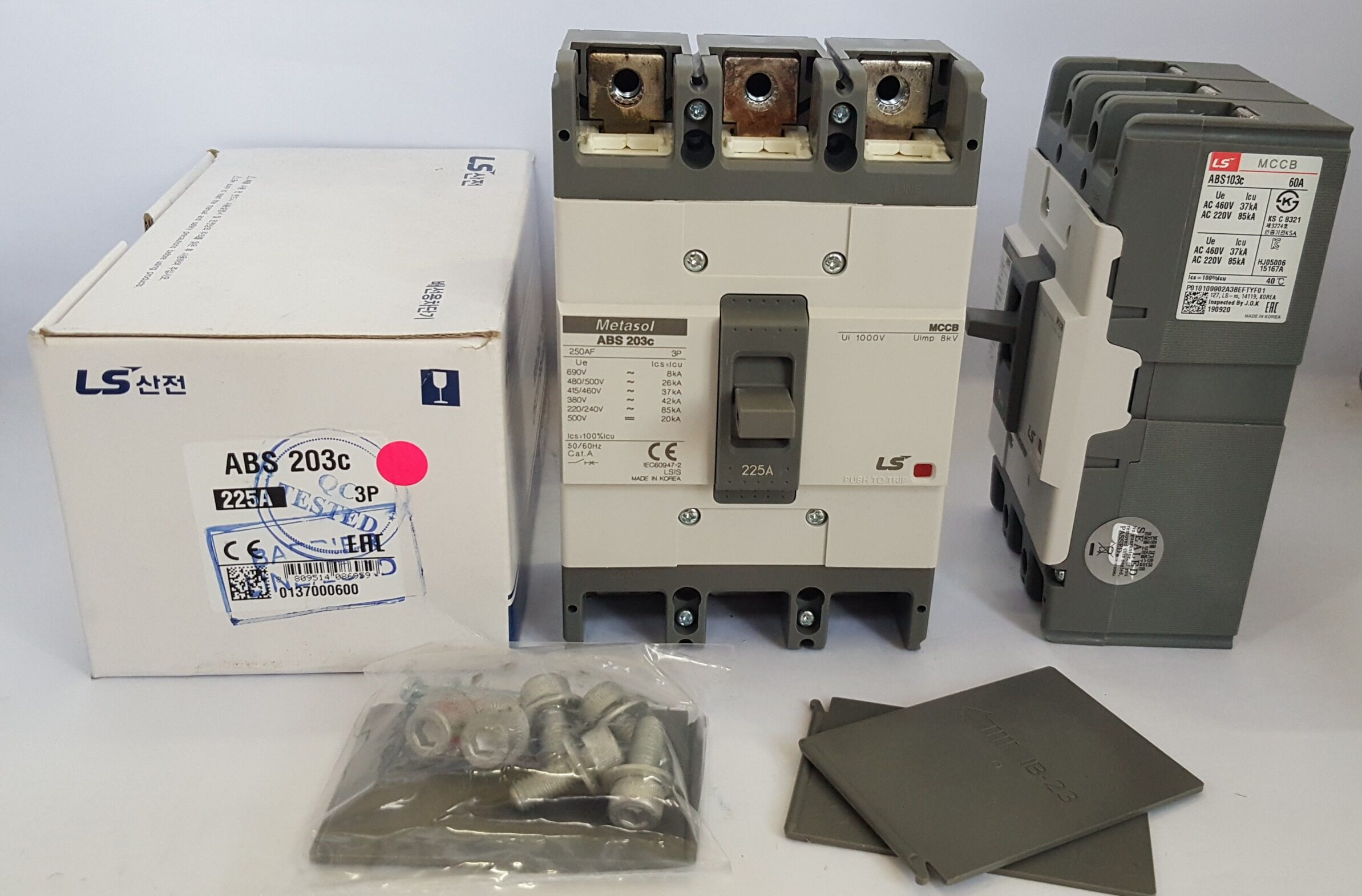 LS MCCB 150-250A 150A 175A 200A 225A 250A 37KA 50KA 3POLE ABS203C ...