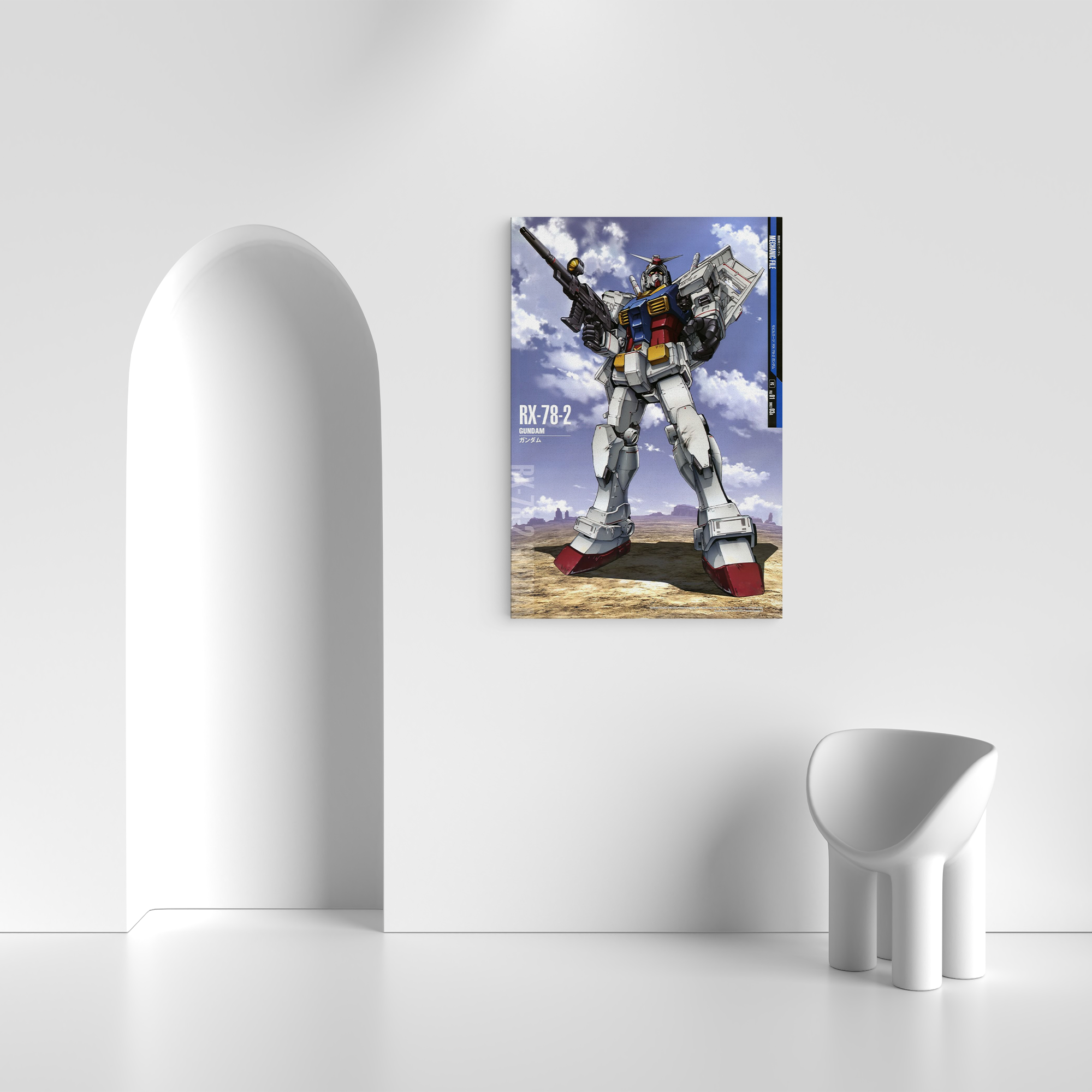 gundam poster anime gundam wall art with frame gundam canvas decor ...